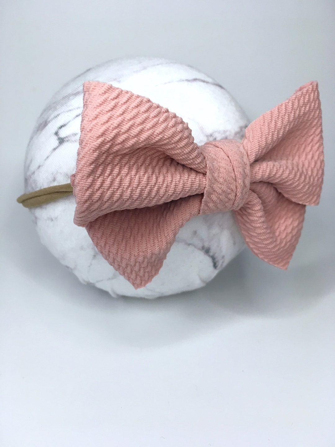 Dusty Pink Bow Headbandbow Headband Baby Bow Headband - Etsy
