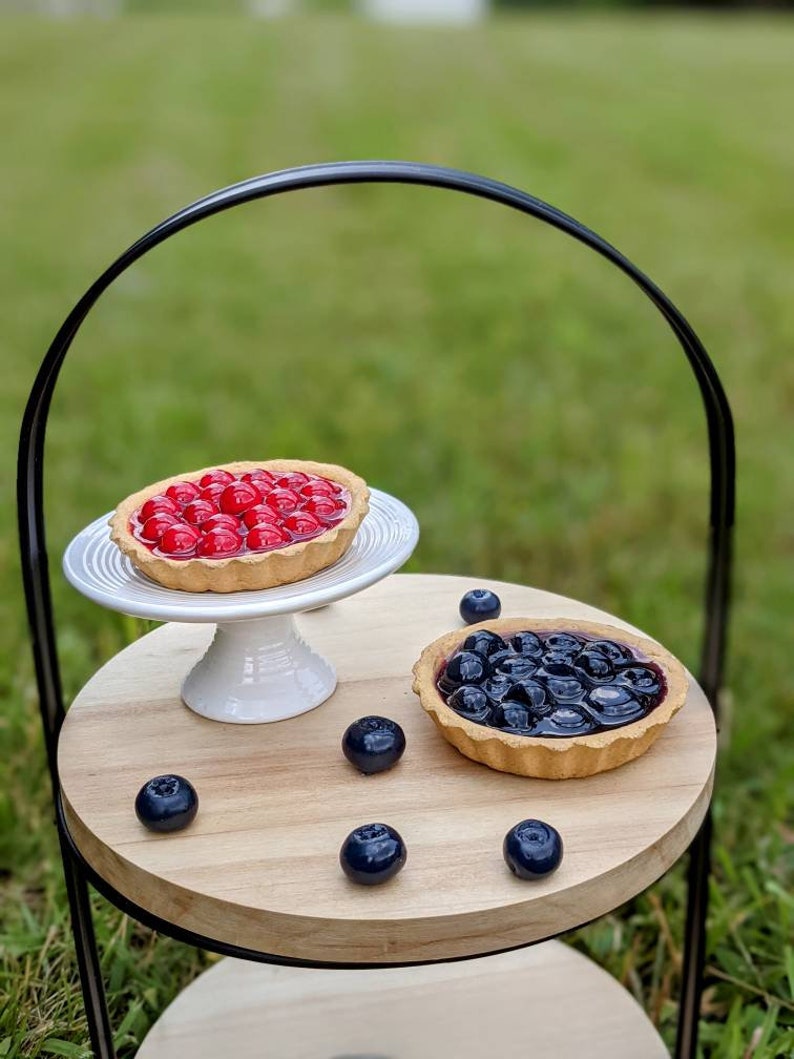 Faux Mini Blueberry Pie, Farmhouse Kitchen Decor, Fake Bake - Etsy