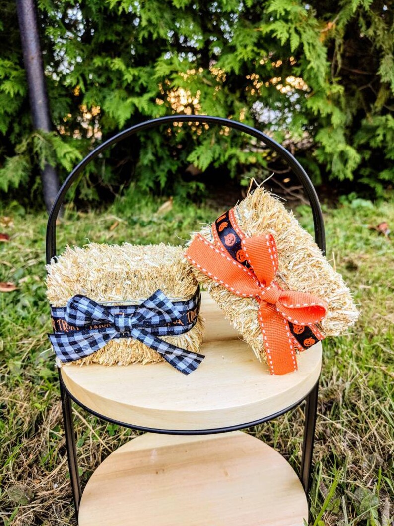 Mini Hay Bale for Tiered Tray Mini Straw Bale Fall Tiered | Etsy