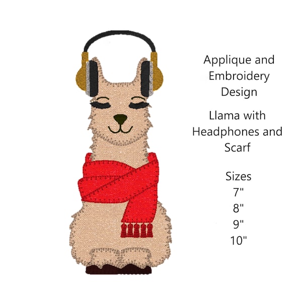 Llama Embroidery Design - Etsy