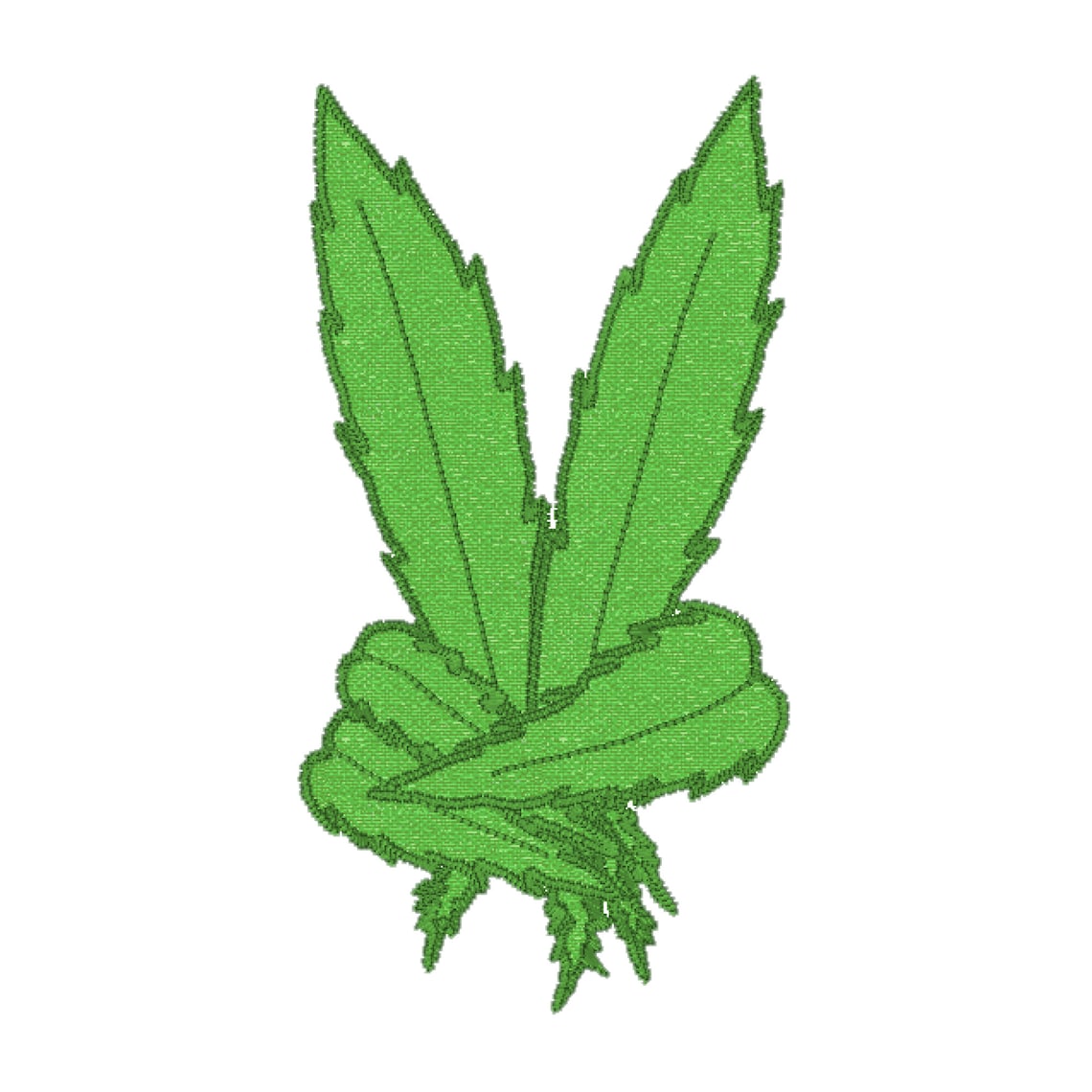 Marijuana Leaf. Peace Sign. Machine Embroidery. Weed Embroidery. Pot ...