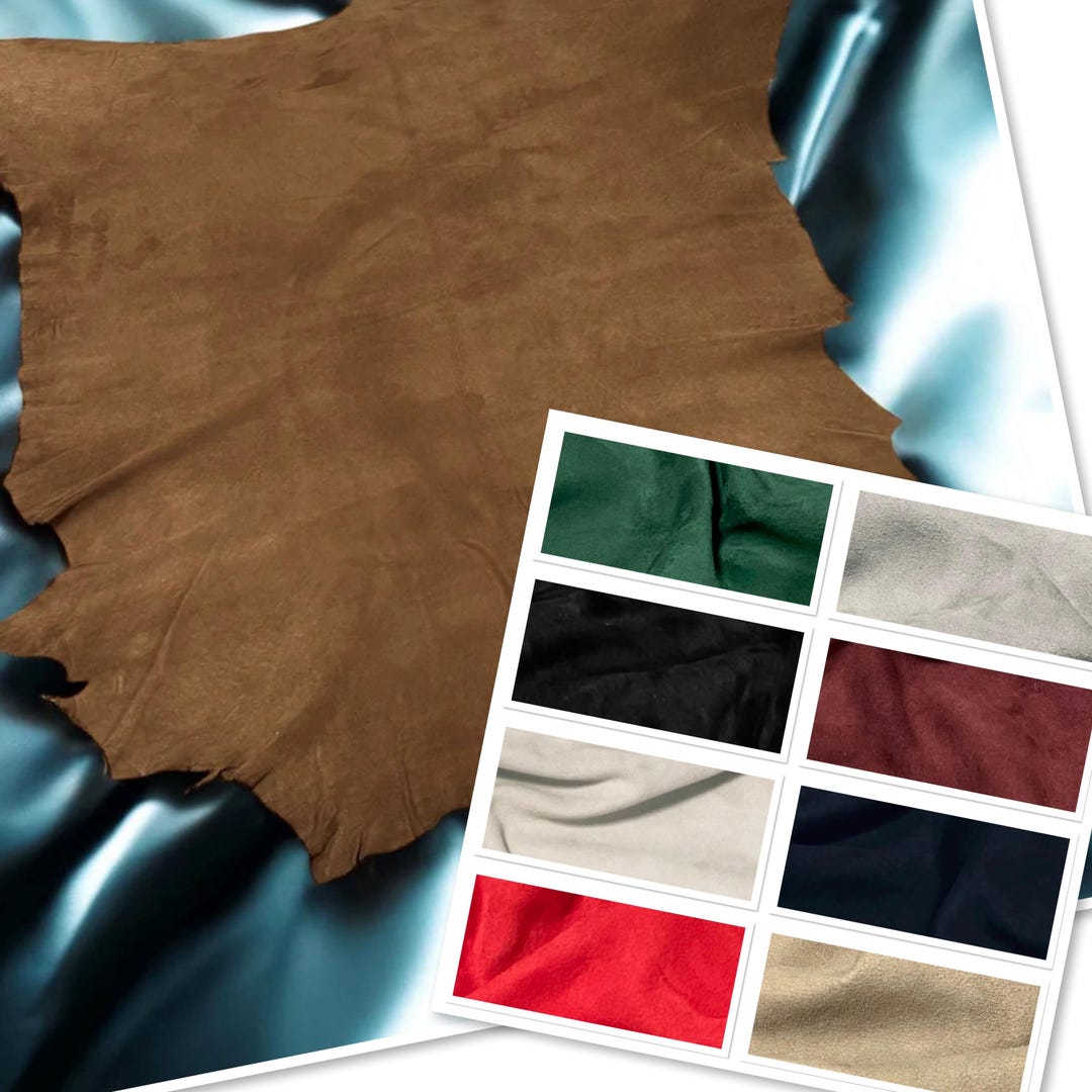 Goat Suede Leather, 4 Sqft, Intense Color Depth, Delicate Creations. - Etsy