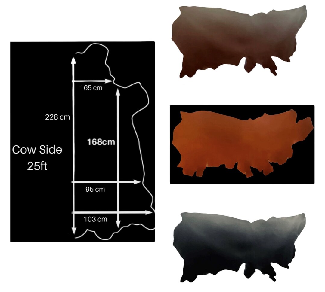Cow Side Vegetable Tanned Leather : Dyed Through Premium Grade - Etsy