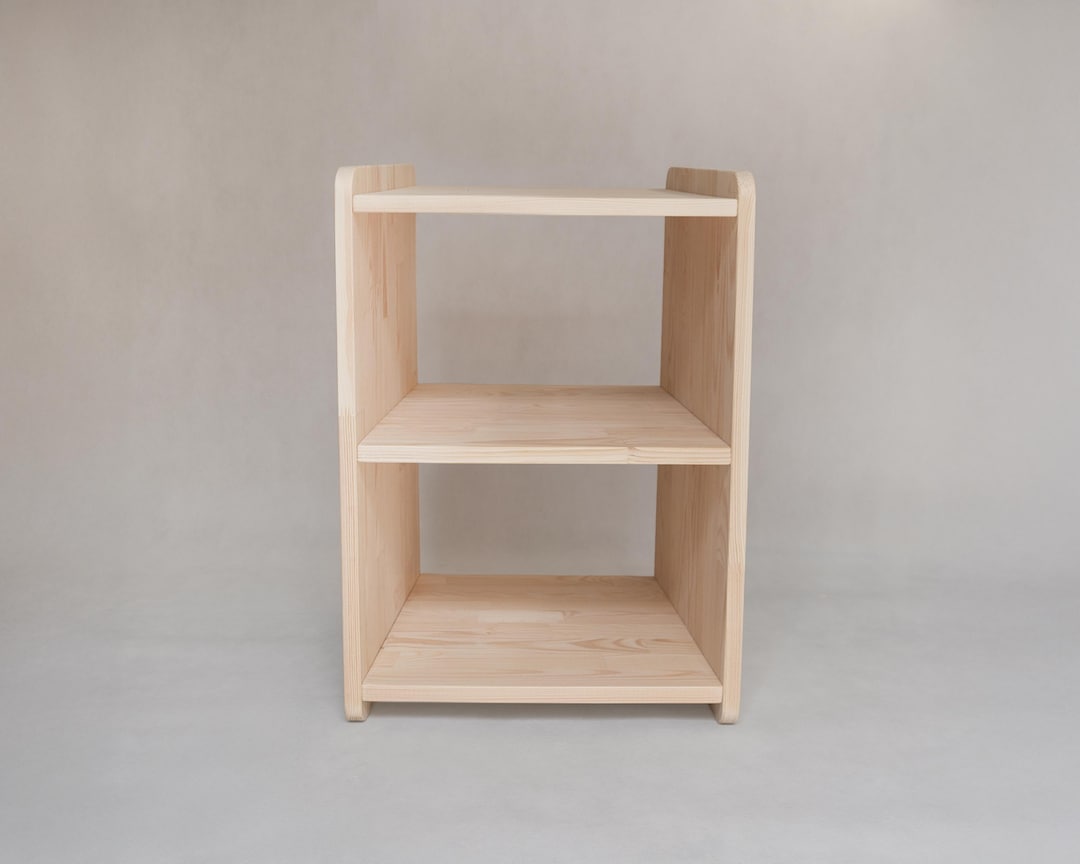Wooden Display Shelf – Natural Pine | Small Shelf for Toys, Books ...