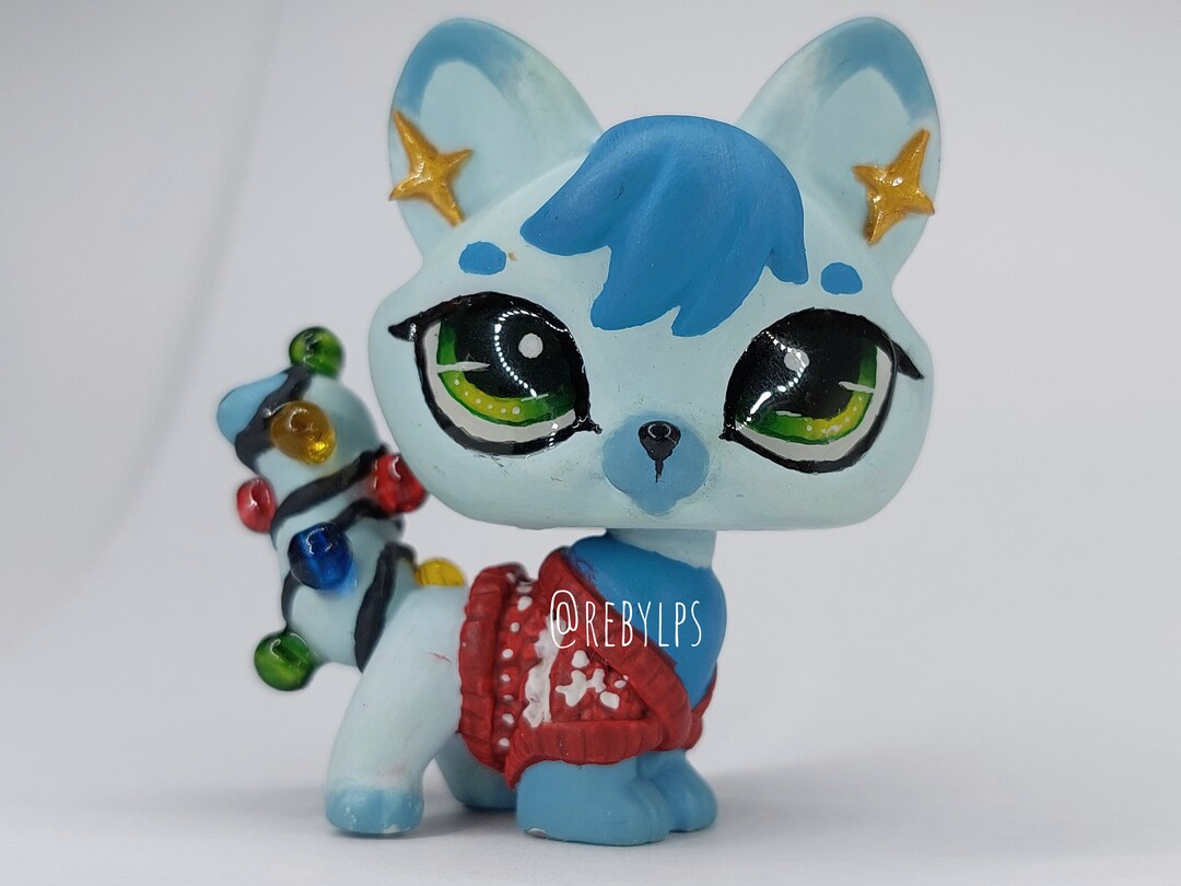Littlest Pet Shop OOAK Custom Snow Fox With Christmas Sweater Lps ...