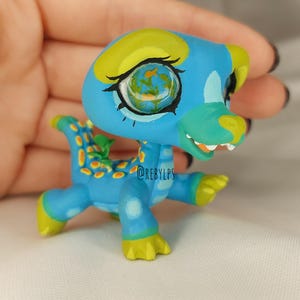 Littlest Pet Shop Lps OOAK Custom Crocodile With Glass Eyes, Nostalgic ...