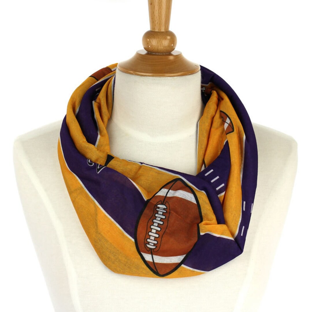 LSU Purple and Gold Scarf LSU Purple Football Scarves Purple Scarf ...