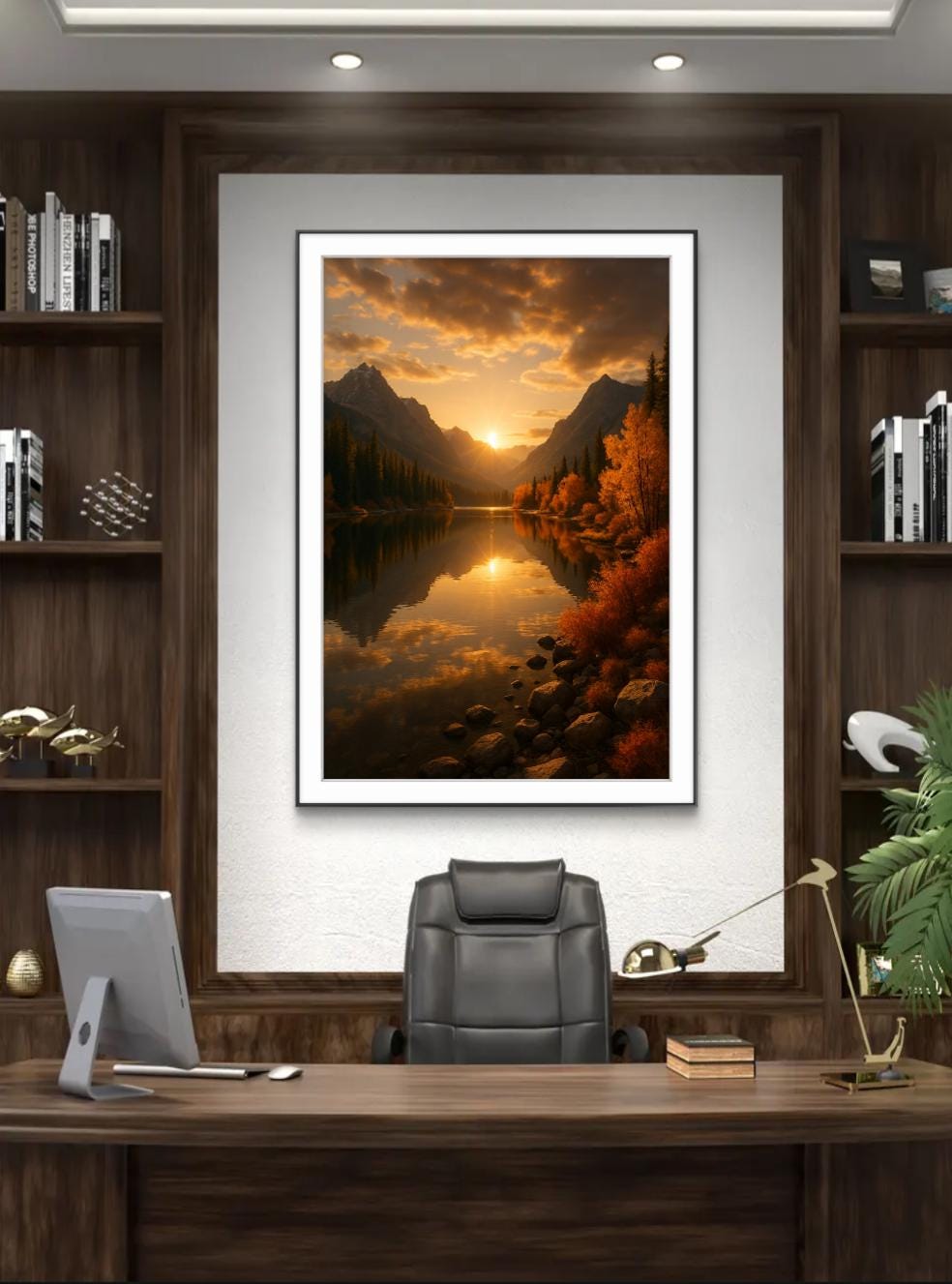 Sunset Mountain Landscape Poster: Majestic Wilderness Art Print - Etsy