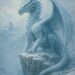 Ice Dragon Print: Winter Fantasy Art, Mythical Beast Poster - Etsy