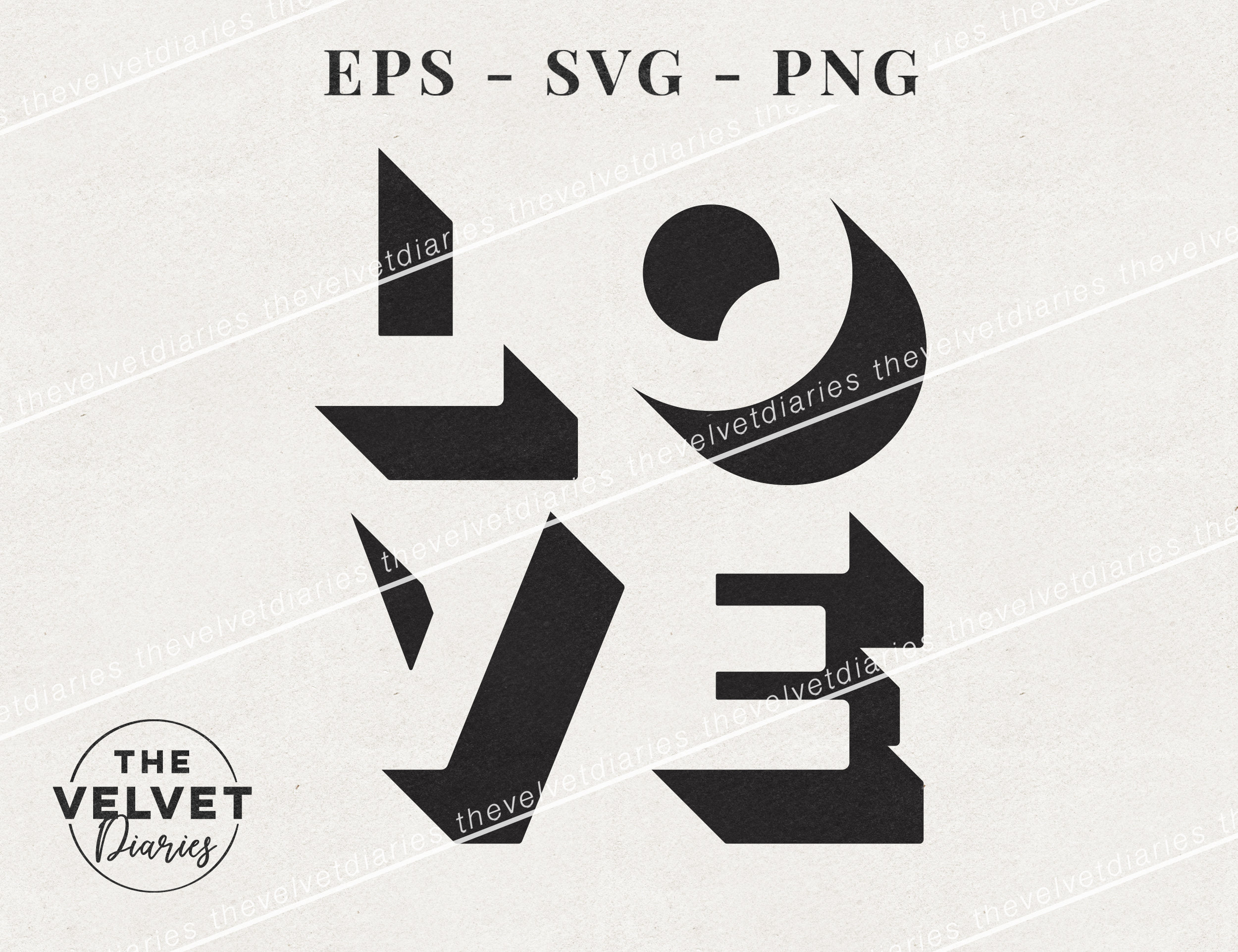 Love Word Shadow Art Valentines Vector Svg Eps Png Clip Art - Etsy
