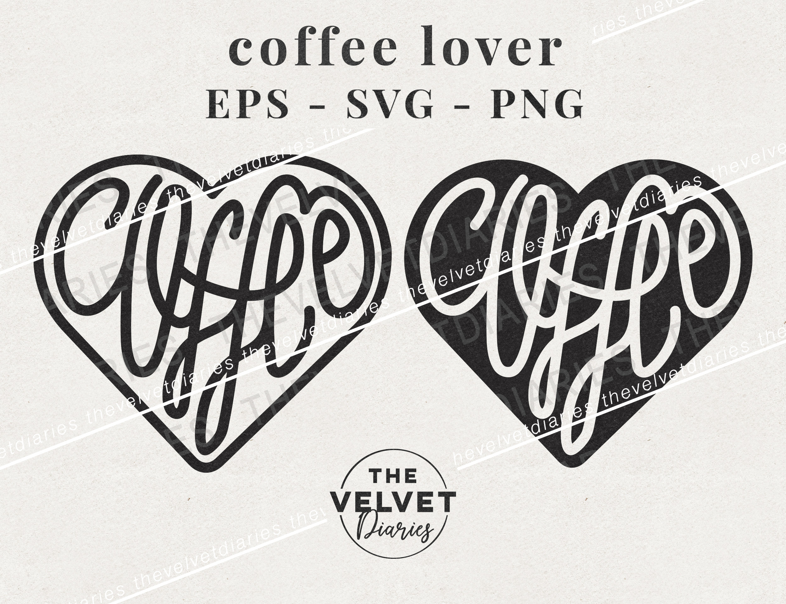 Coffee Heart Love Lover Hand Drawn Vector Svg Eps Png Clip Art - Etsy