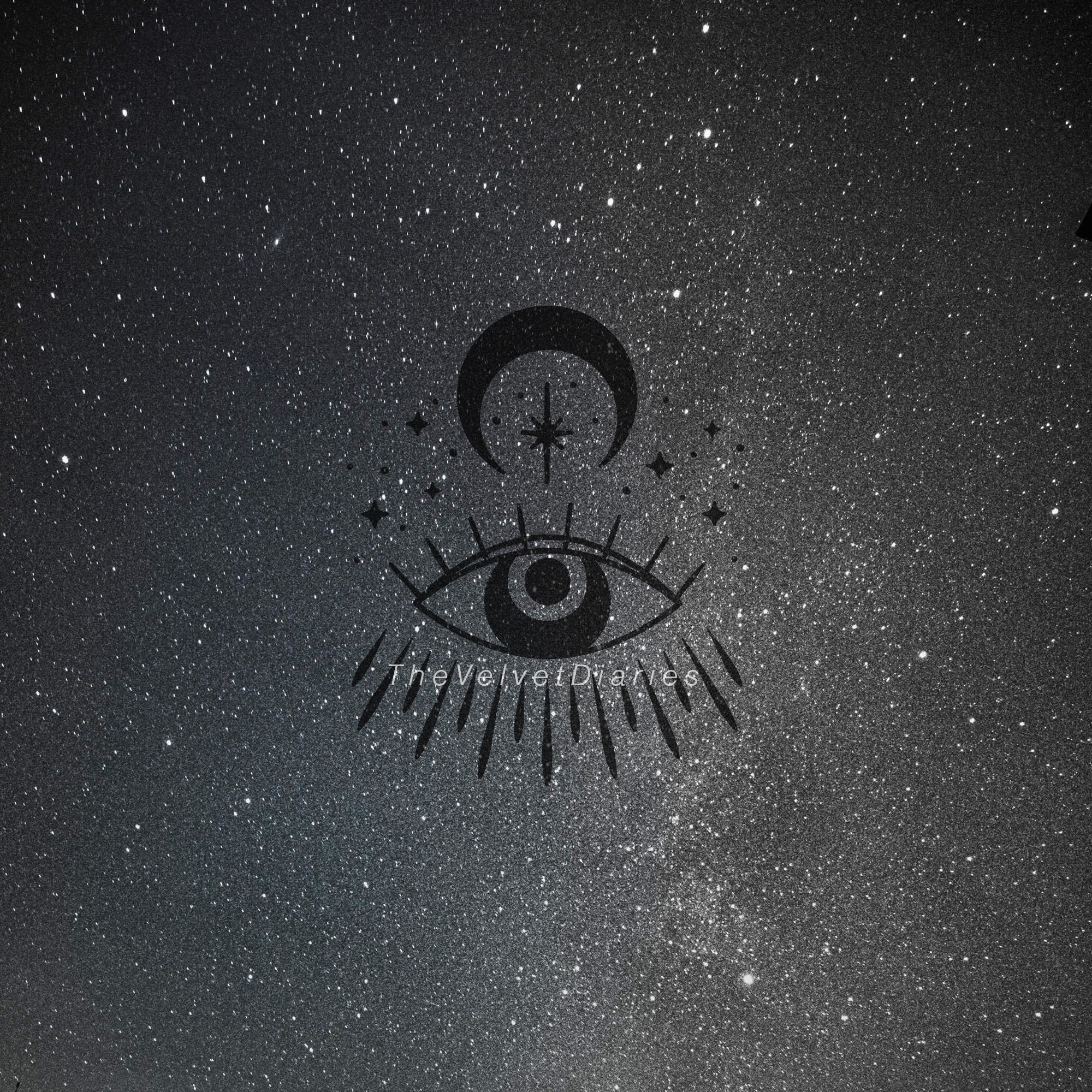 Eye and Moon Celestial Stars Lunar Mystical Drawing Vector Svg - Etsy