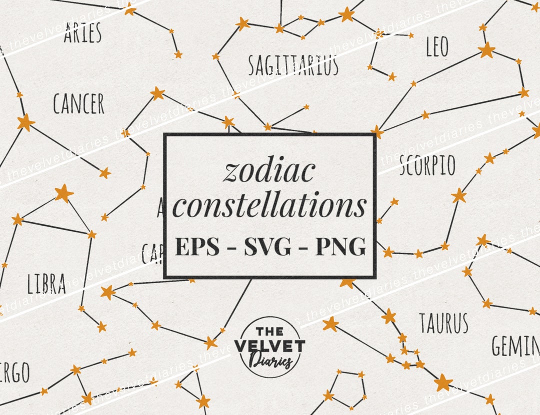 Zodiac Star Sign Constellations Horoscope Astrology Vector Eps Svg Png ...