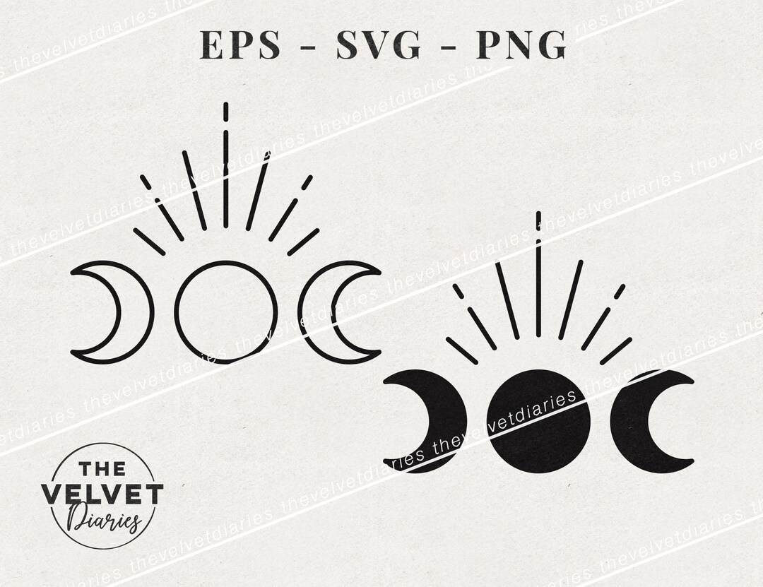 Moon Phase Burst Celestial Stars Lunar Mystical Drawing Vector Svg Eps ...