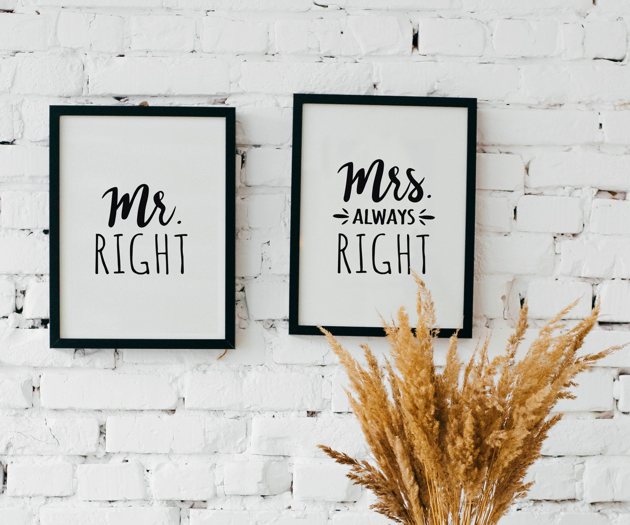 Mr Right Mrs Always Right Digital Graphic Vector 8x10 Prints - Etsy Ireland