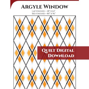 Argyle Window - Modern FPP Quilt Pattern - Digital Download - Etsy