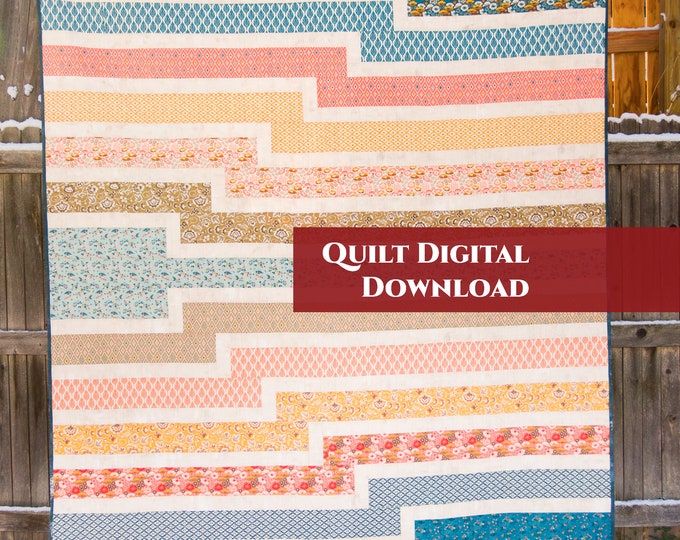 Square Step 2-1/2" Strip Quilt Pattern - Multiple Sizes - PDF Version ...