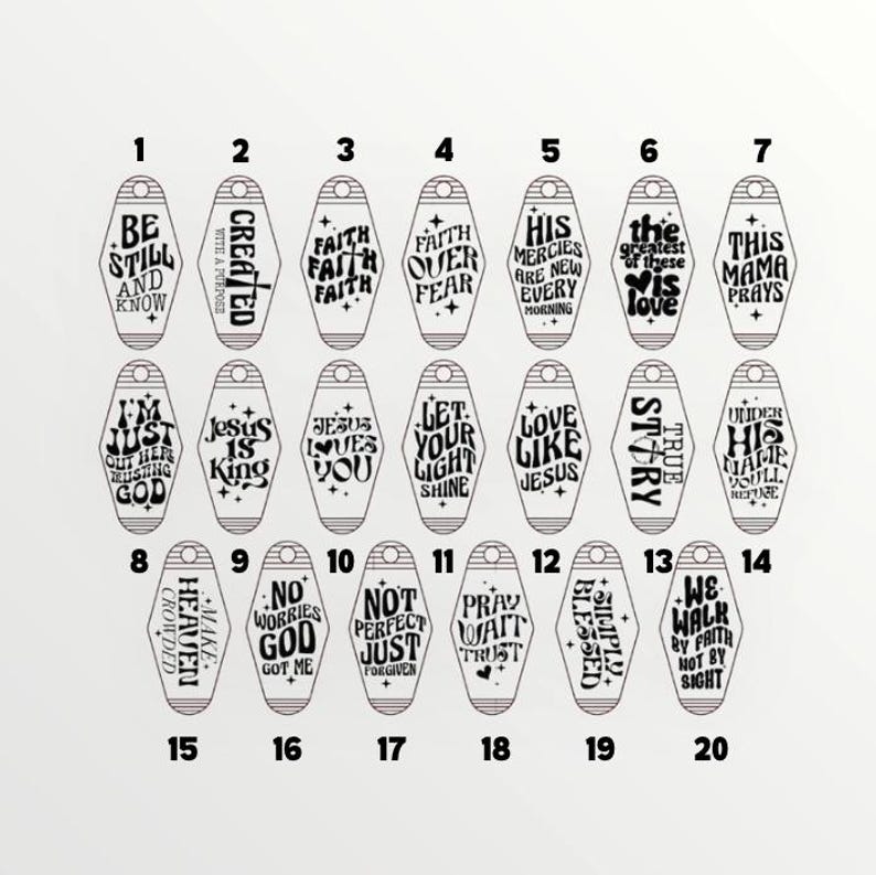 Daily Bible Verse Keychain, Daily Faith Reminder Inspirational Gift for ...