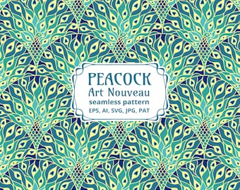 Peacock Seamless Pattern - Etsy