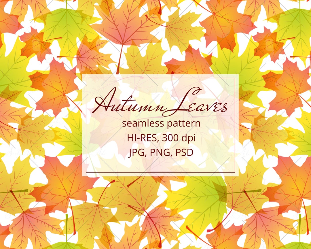 Autumn Leaves, Seamless Pattern - Etsy