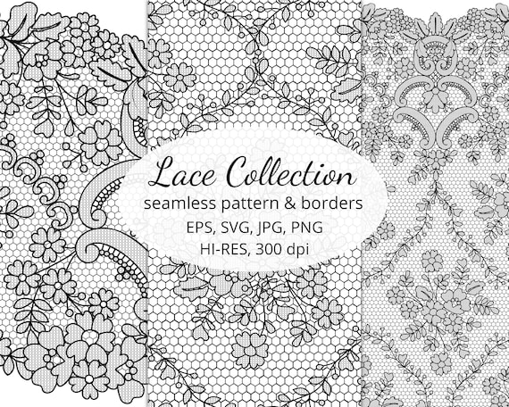 Seamless Black Lace Texture