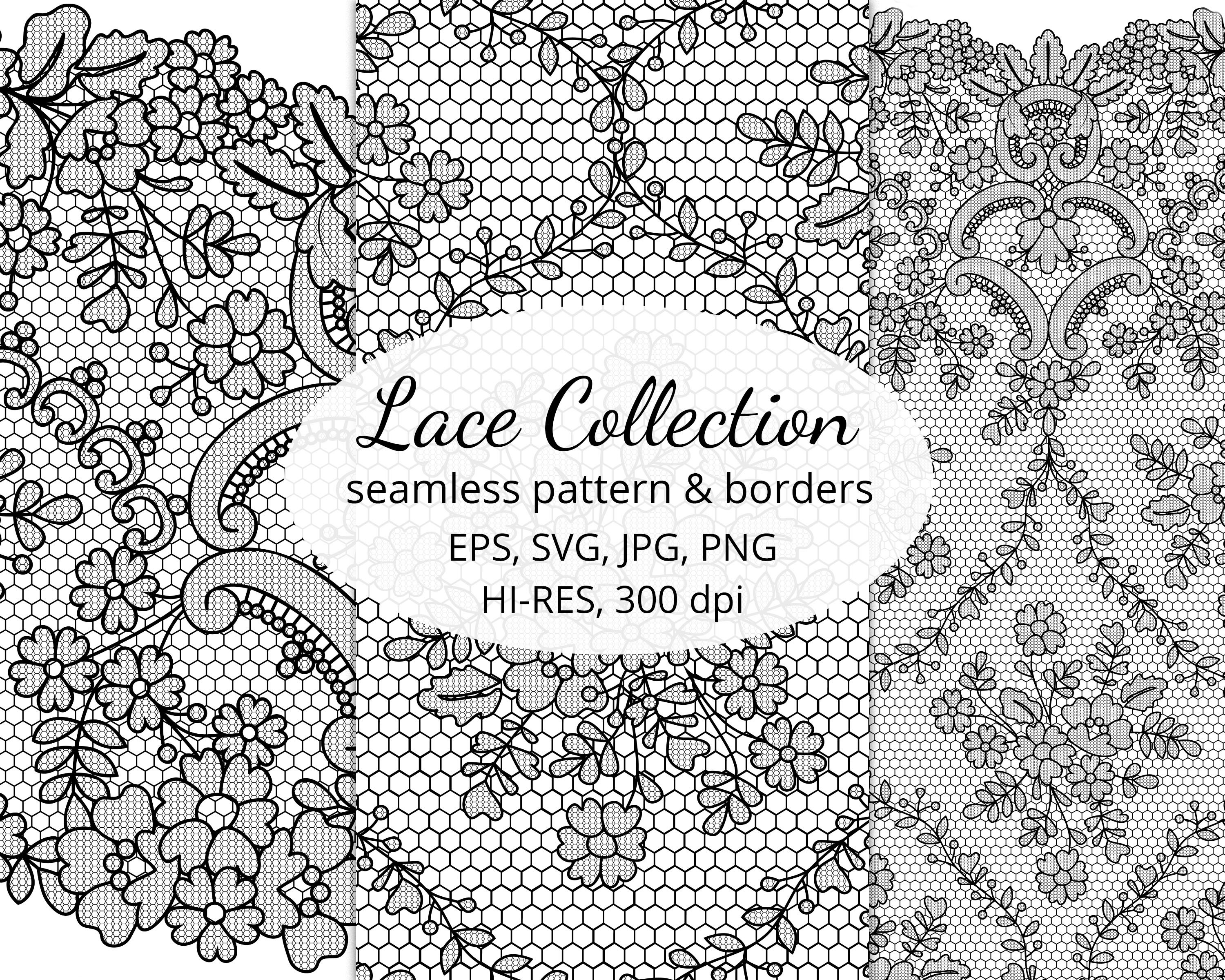 Black Lace Texture Seamless