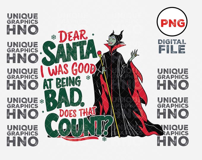 Maleficent PNG, Dear Santa Png, Disney Witch Png, Trendy Santa Png ...