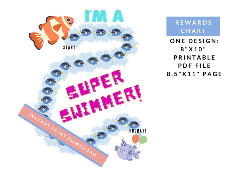 Fish Rewards Chart | Rewards Chart for Kids | Printable Rewards Tracker ...