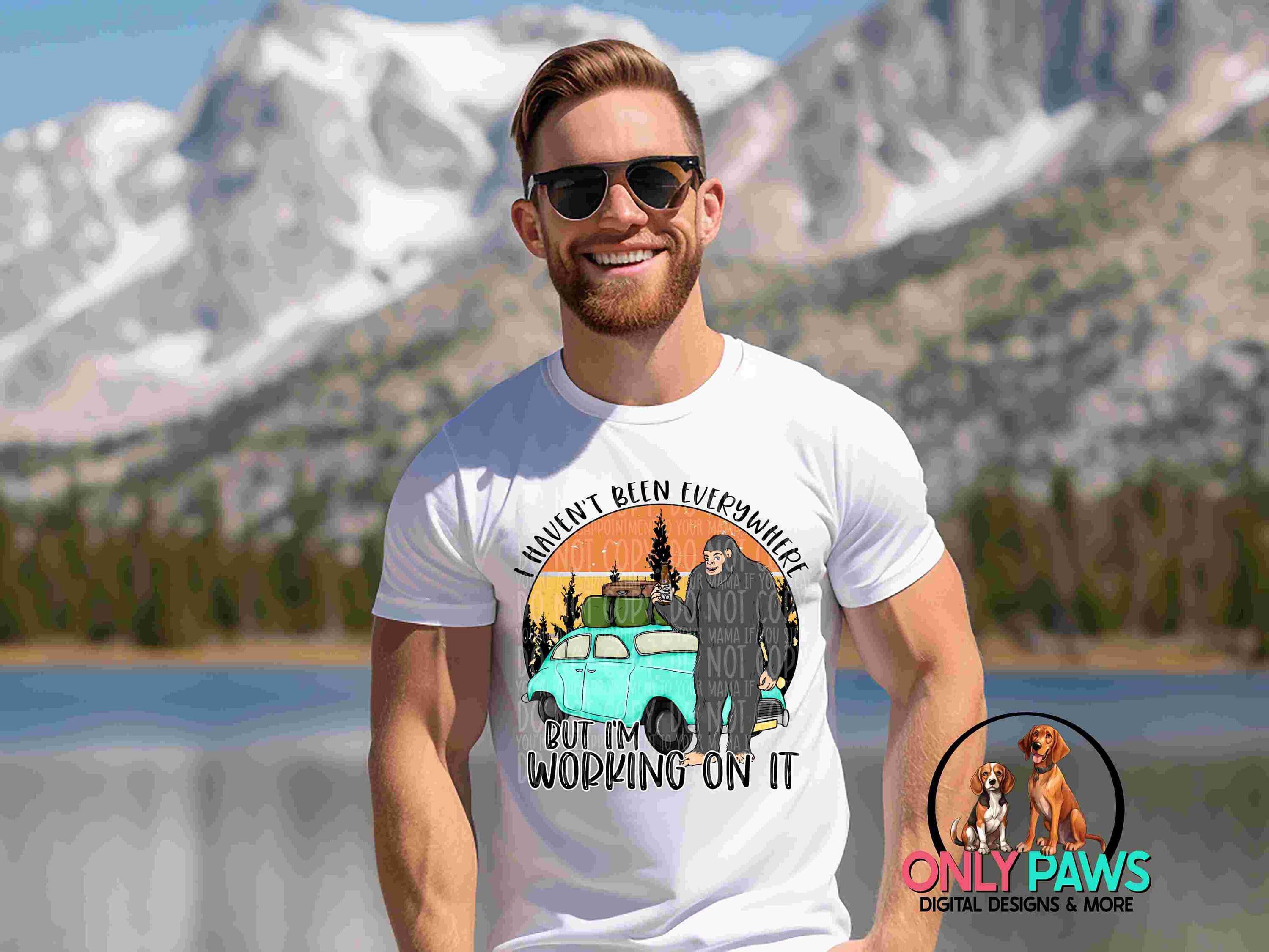 Male Bigfoot Sasquatch PNG: Travel Adventure Design (digital Download ...