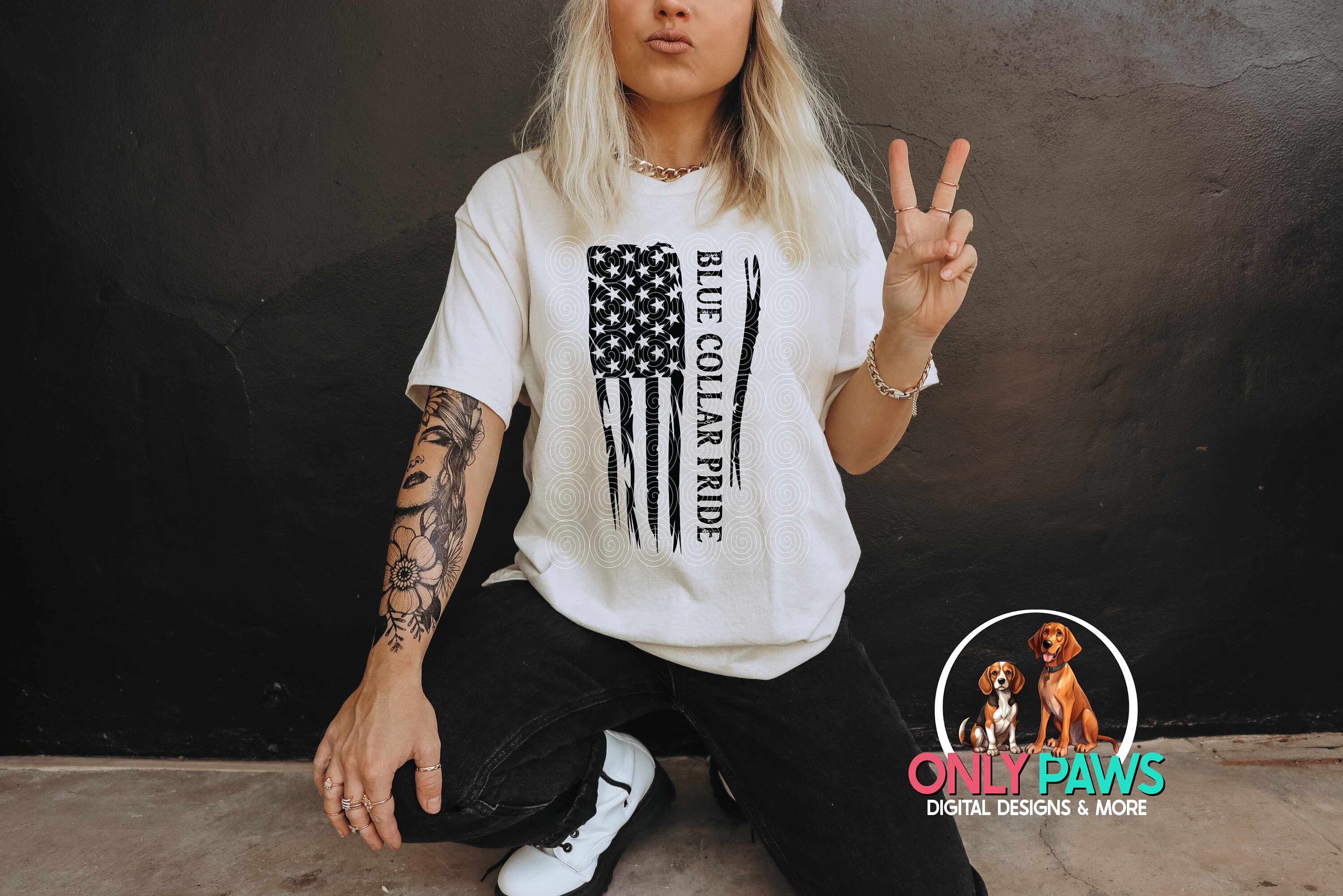 Blue Collar Pride, PNG, Digital Design for Sublimation, Instant Download - Etsy