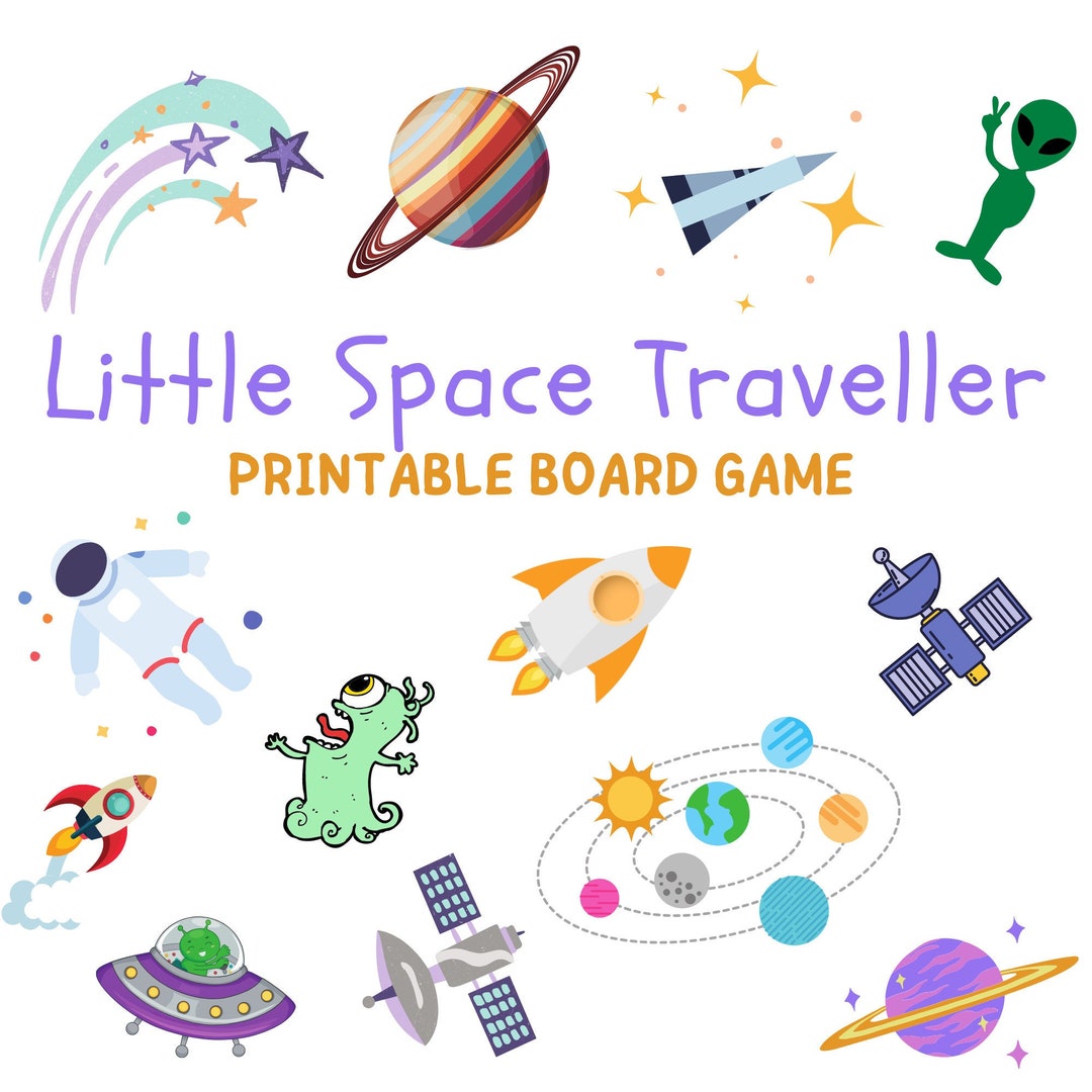 Printable Space Board Game Instant Download PDF Solar System Stars ...