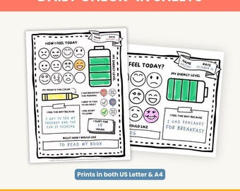 Daily Check-in for Kids & Classrooms | SEL Mindfulness Worksheets ...