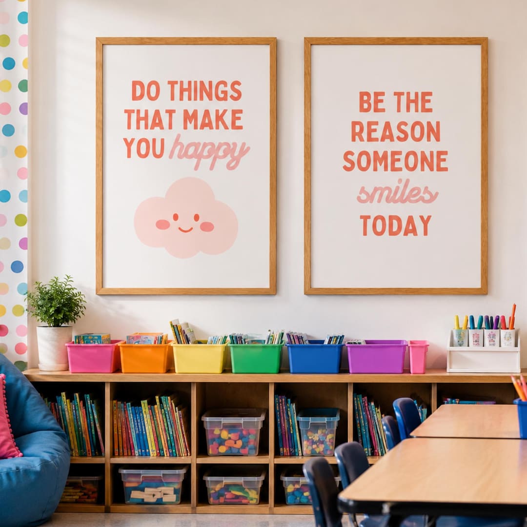 Positive Affirmations Wall Art Set | Classroom Decor Posters for Kids ...