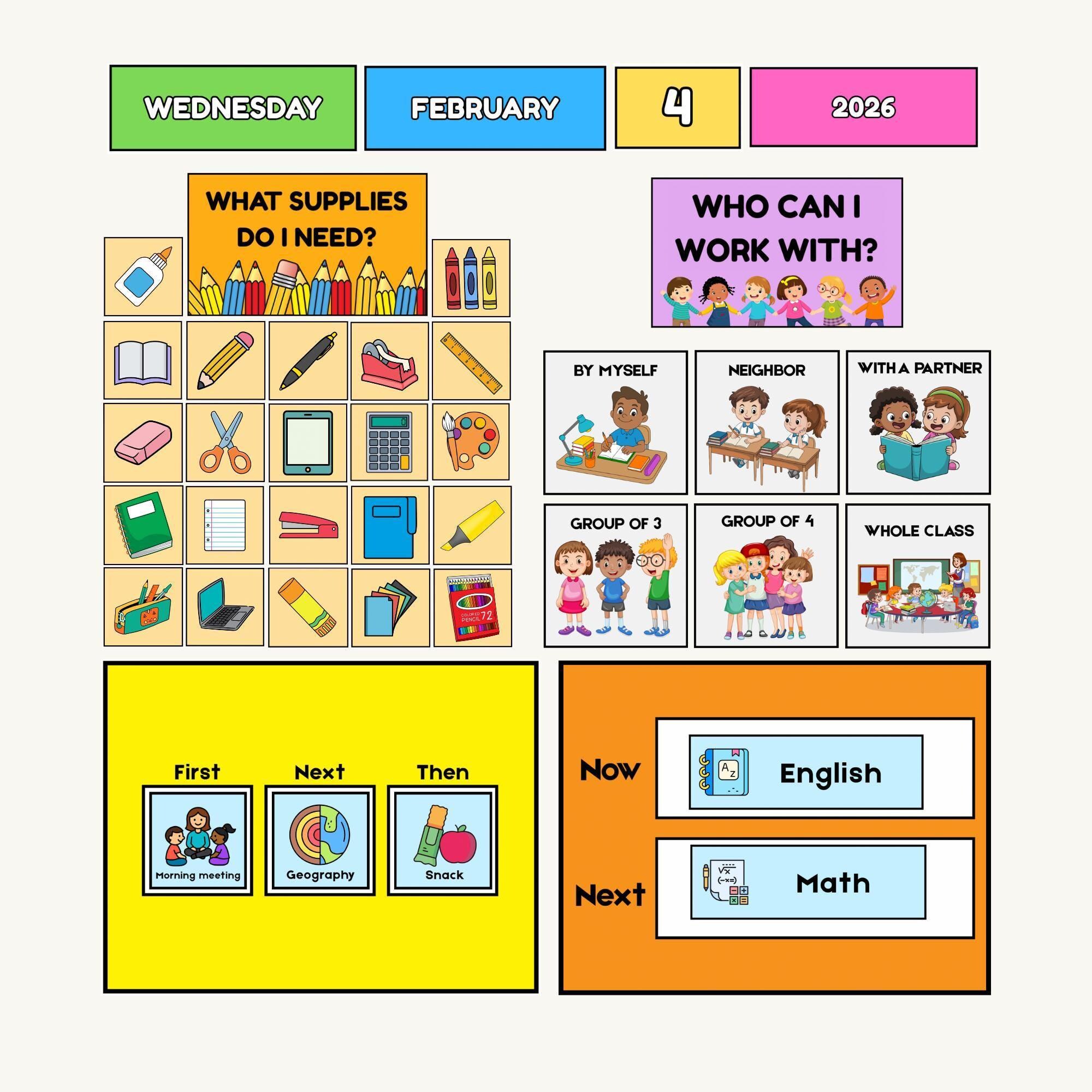 Visual Supports Mega Bundle – Classroom Routines, Visual Schedule Cards ...
