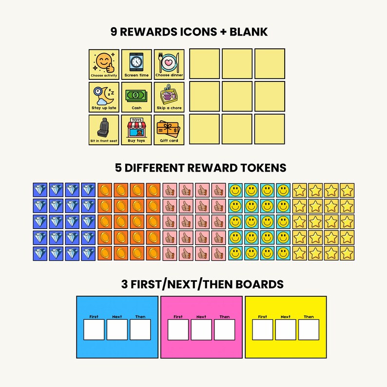Visual Schedule & Reward System Mega Set | First-then Boards, Daily ...