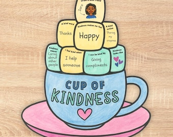 Cup of Kindness No Prep SEL Printable Activity | Kids Kindness Craft ...