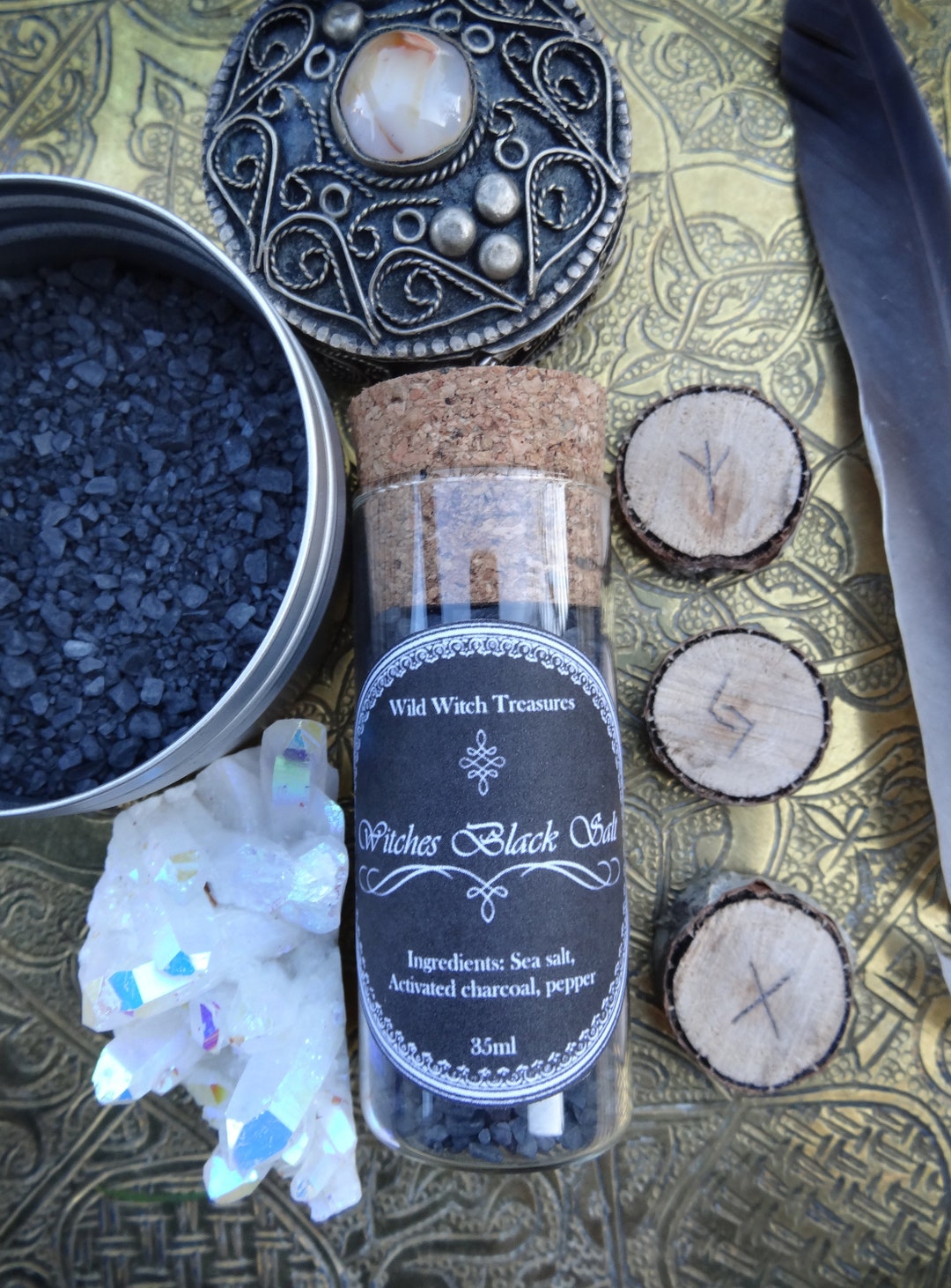 Witches Black Salt/ Protection Salt/ Witchcraft Spell Salt/ Ritual ...