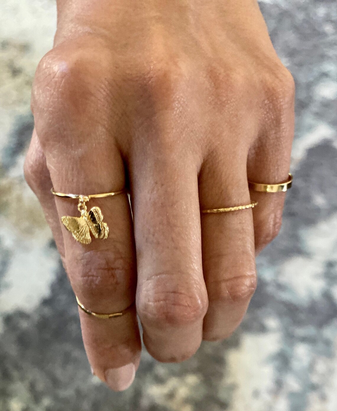 Anti-tarnish Gold Filled Stacking Rings . Minimalist Rings . | Etsy