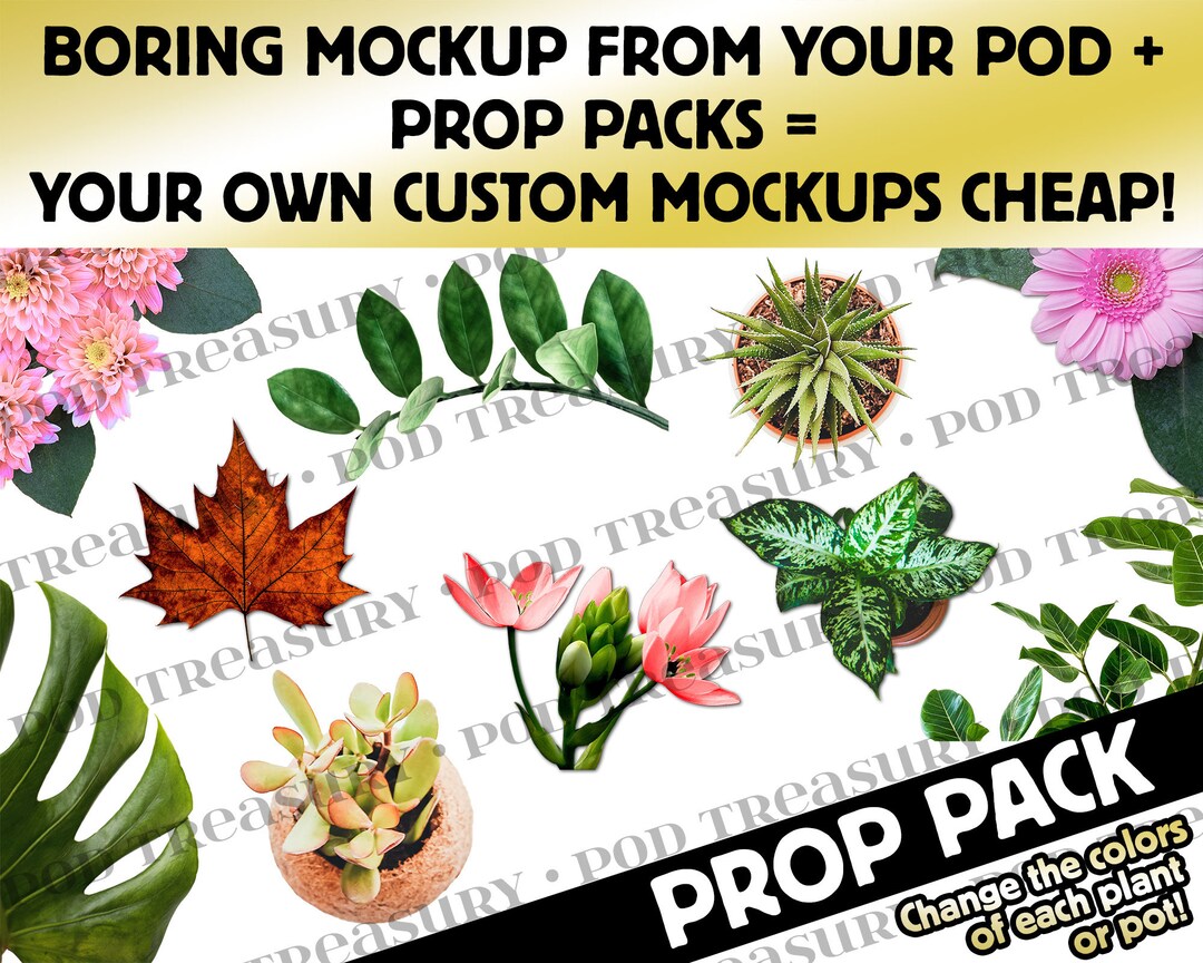 Mockup Bundle Prop Pack | Plants and Flowers | Digital Elements for ...