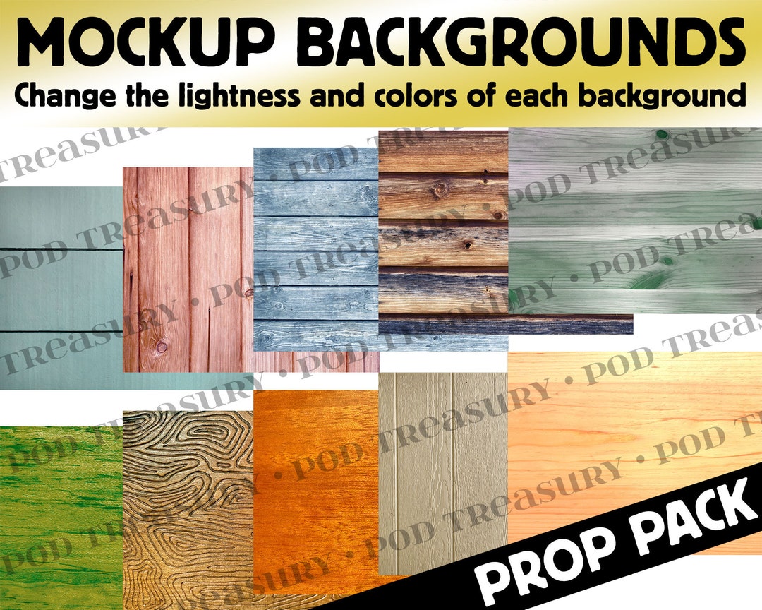 Mockup Bundle Prop Pack | Natural Woodgrain, Board, and Paneling ...