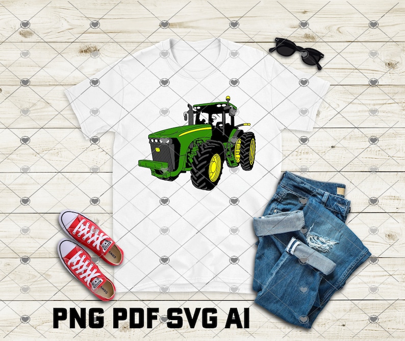 John Deere Tractor SVG Vector - Etsy