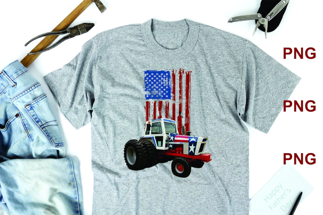 Case Bicentennial Tractor Flag Shirt PNG Full Color Tractor With Pride ...