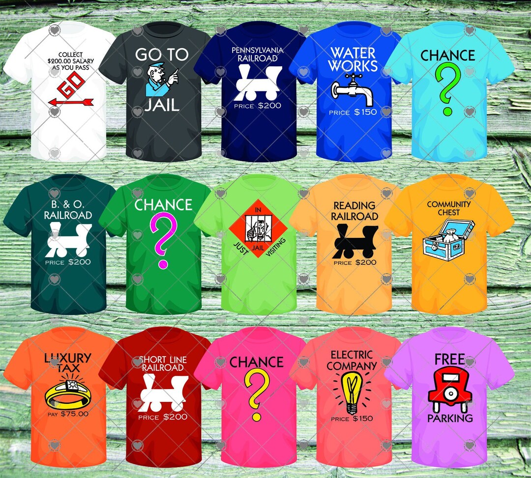 Monopoly Bundle SVG Files for Tshirts or Designs - Etsy