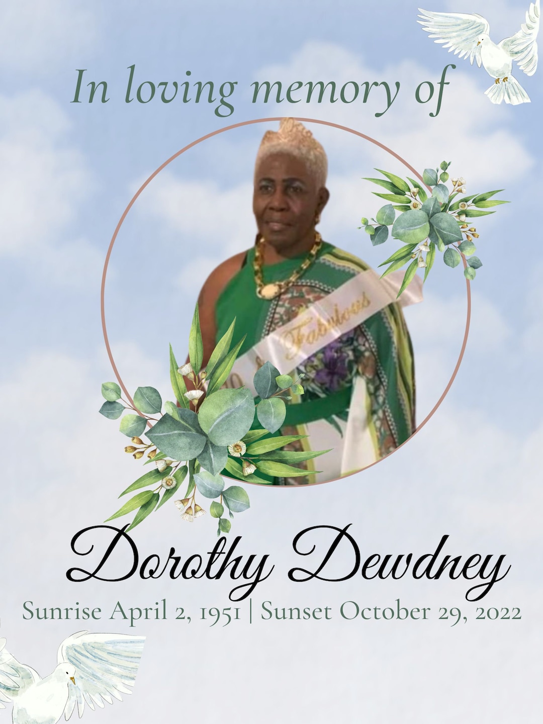 EDITABLE Rip,memorial Rest in Peace Add Photo for Funeral, Memorial ...