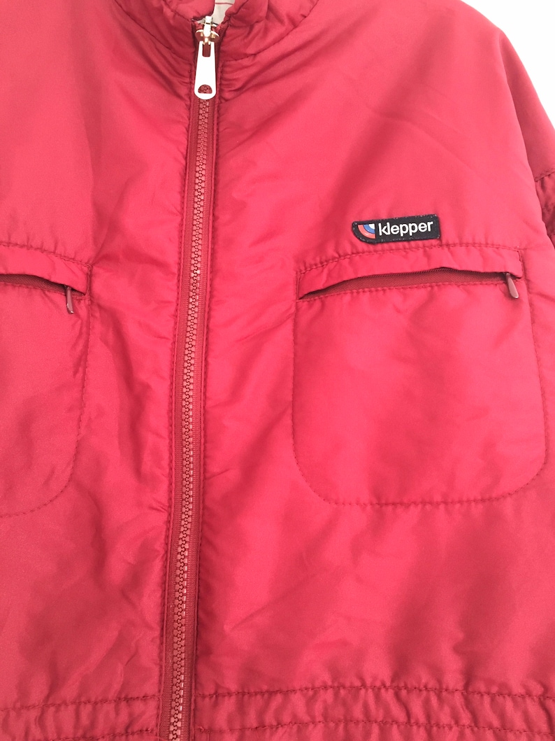 VINTAGE Klepper Soft Shell Zip up Jacket / Coat Reversible Size 38 (14 ...