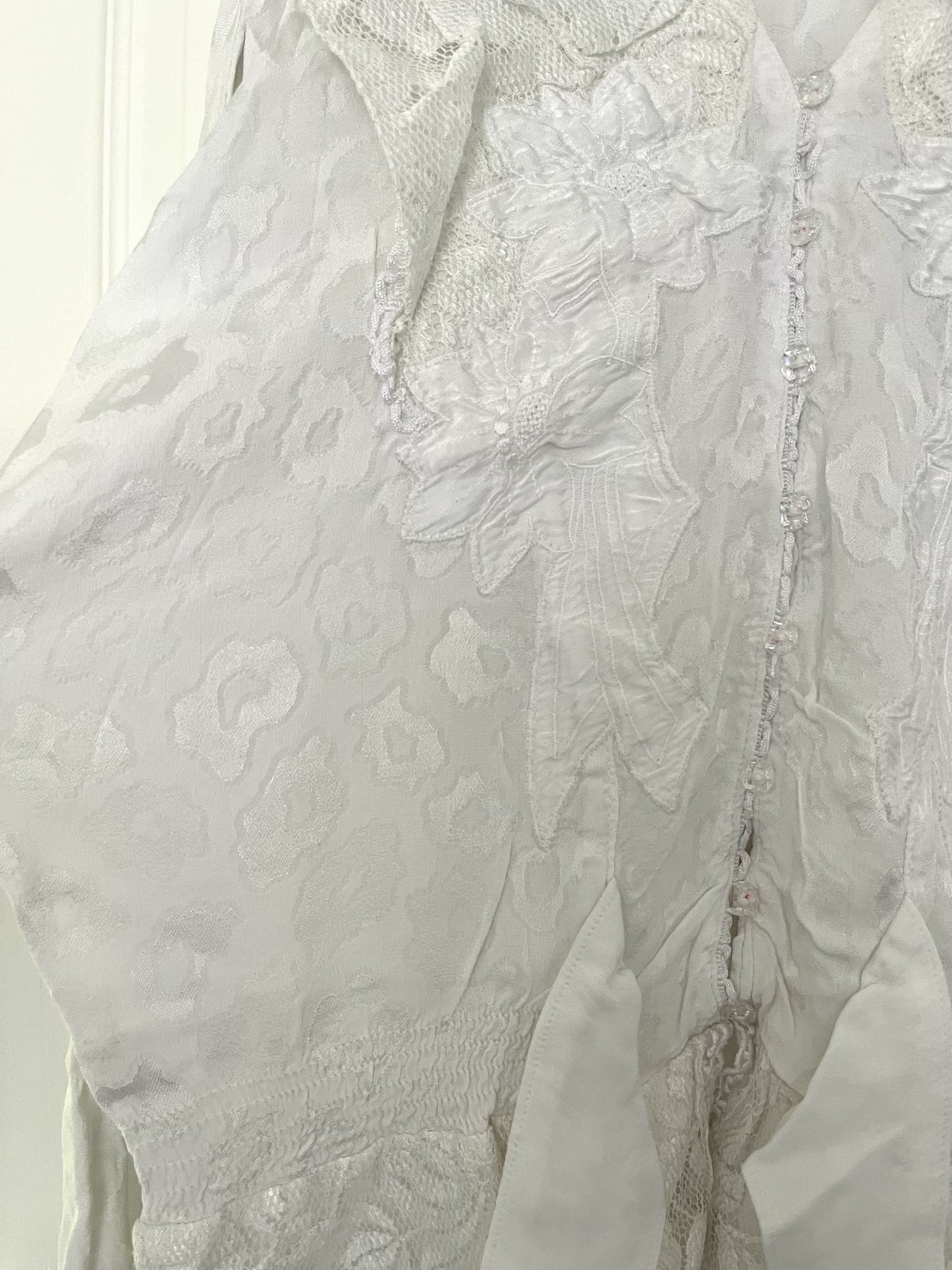 Vintage 1980’s Prarie Coquette Satin and Lace Button Front Blouse - Etsy
