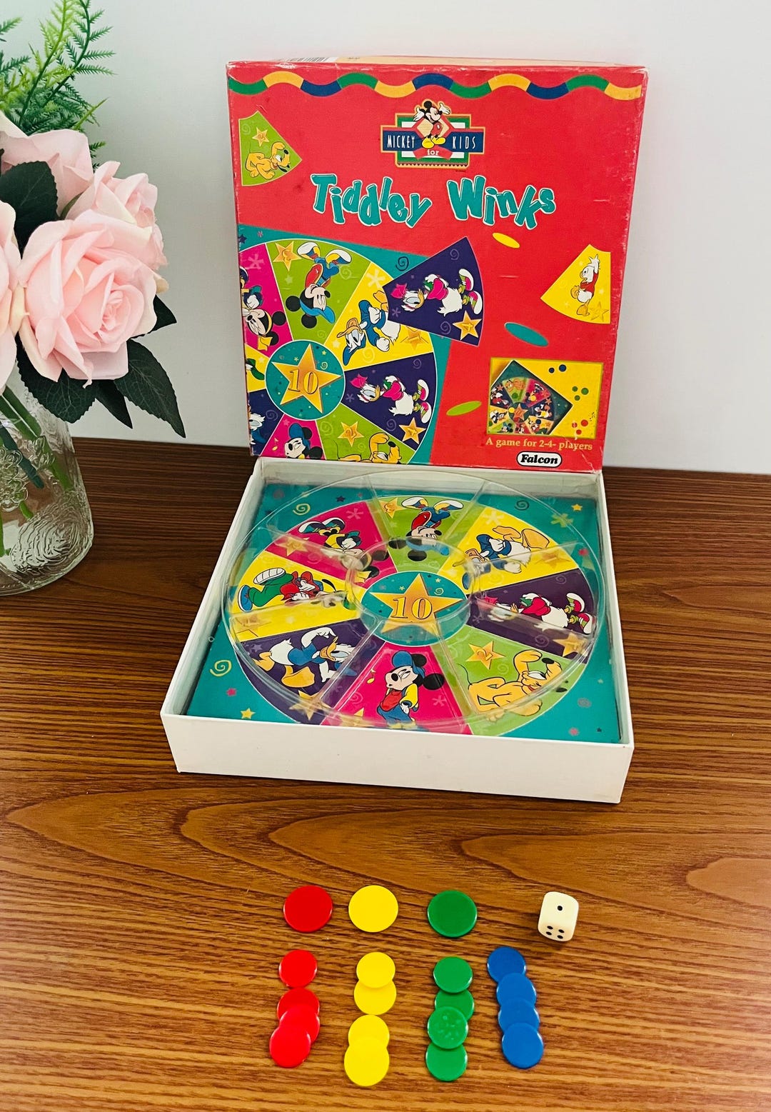 Falcon Disney Vintage Tiddley Winks Game Mickey for Kids 2-4 Players ...