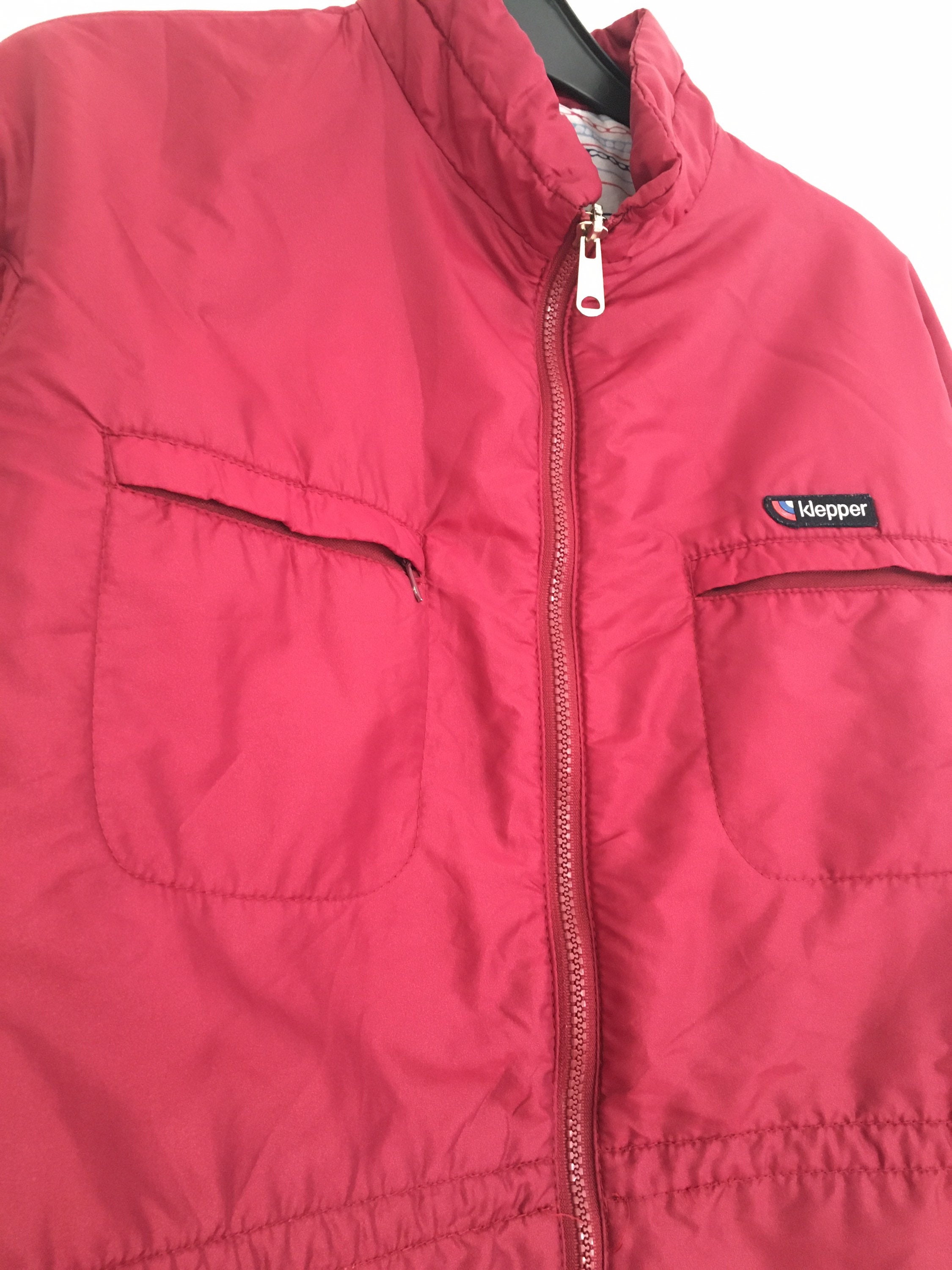 VINTAGE Klepper Soft Shell Zip up Jacket / Coat Reversible Size 38 (14 ...