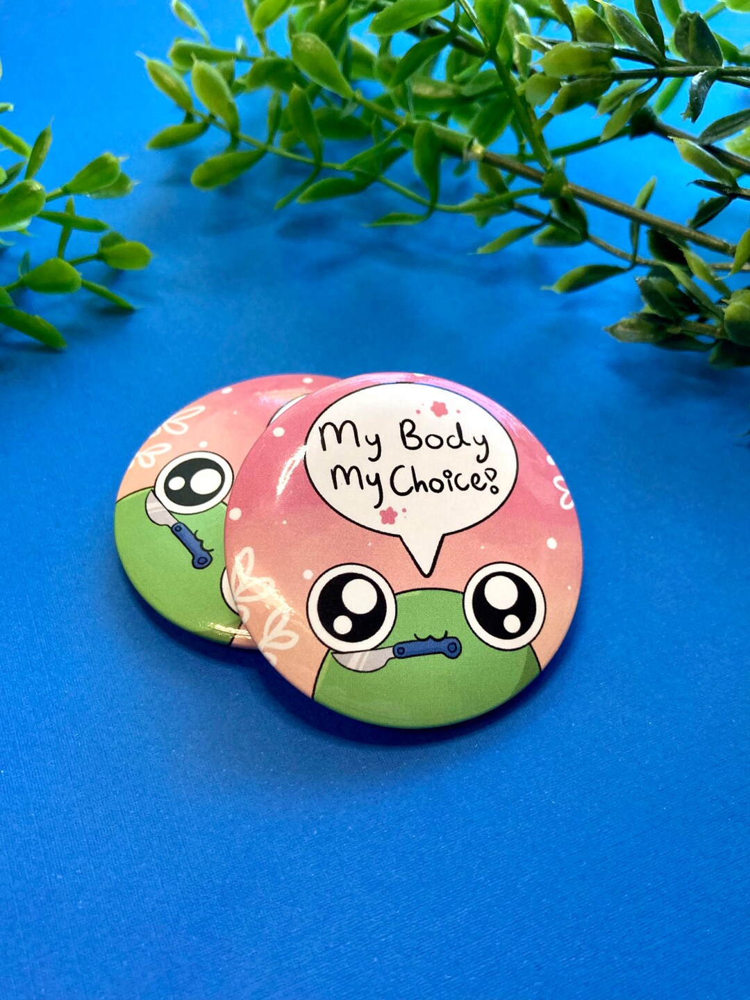 My Body My Choice Frog With Knife Pin Charity Pin Froggo Froggy - Etsy