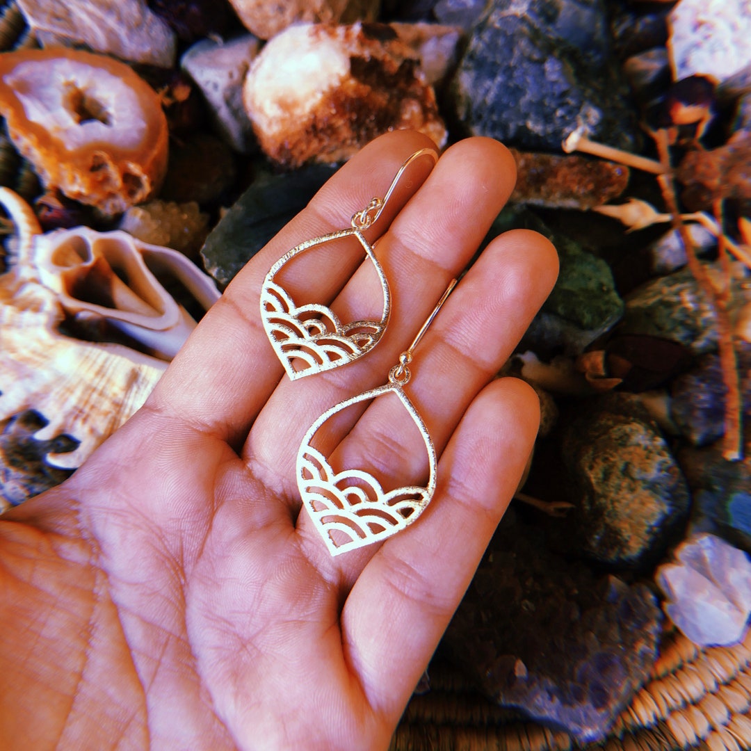 Brushed Gold Boho Earrings - Etsy